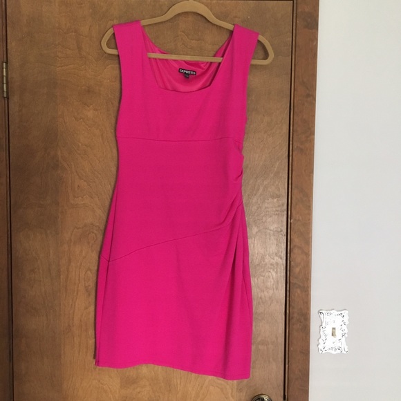 Express | Dresses | Hp 83express Hot Pink Dress | Poshmark